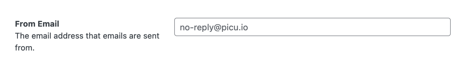 Email Settings – picu