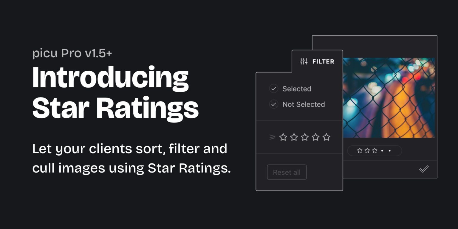 picu Pro 1.5.0 Enables Star Rating & Filtering – picu