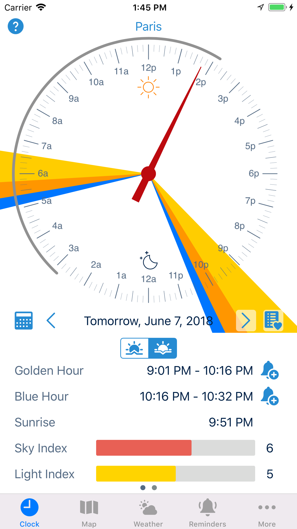Find the perfect blue/golden hour in your region – picu