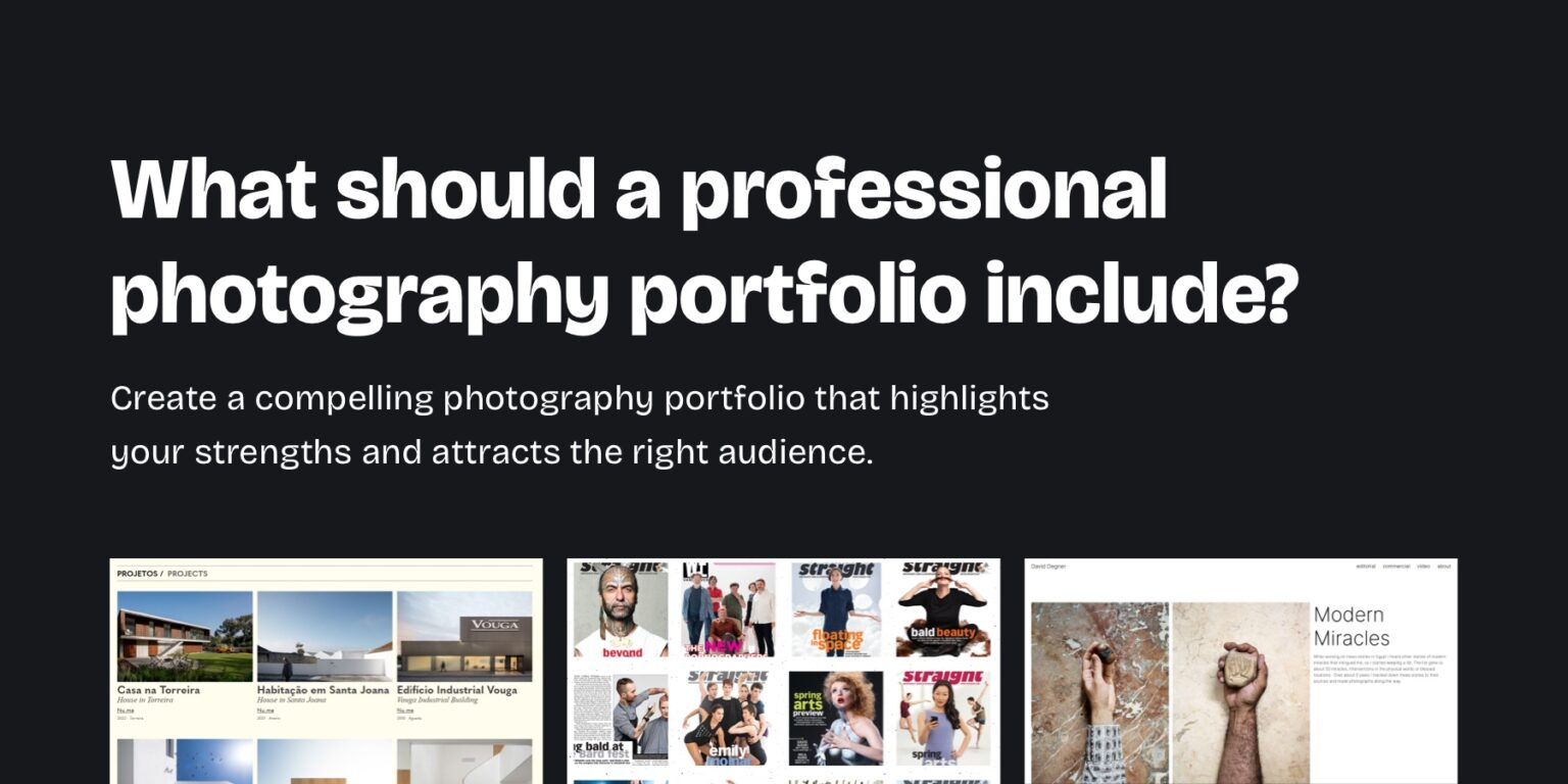 What should a professional photography portfolio include? – picu