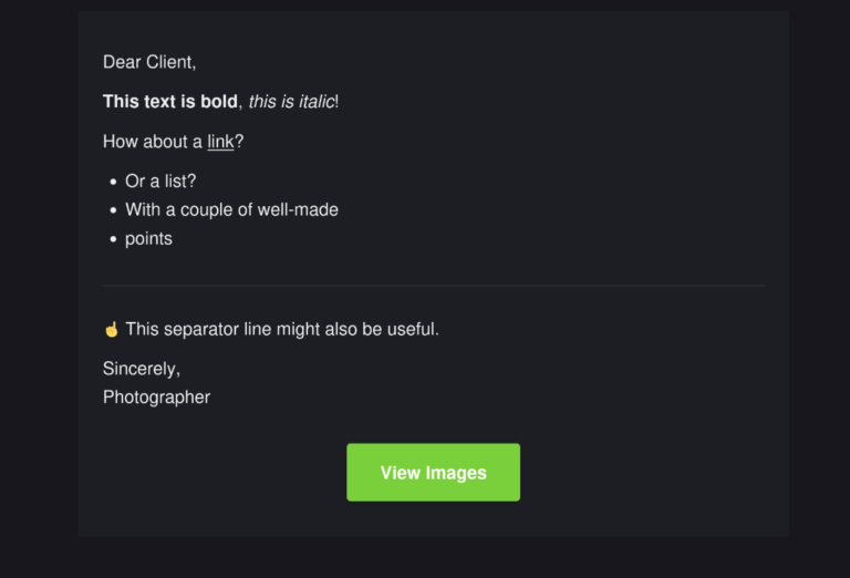 Formatting Email Text – picu